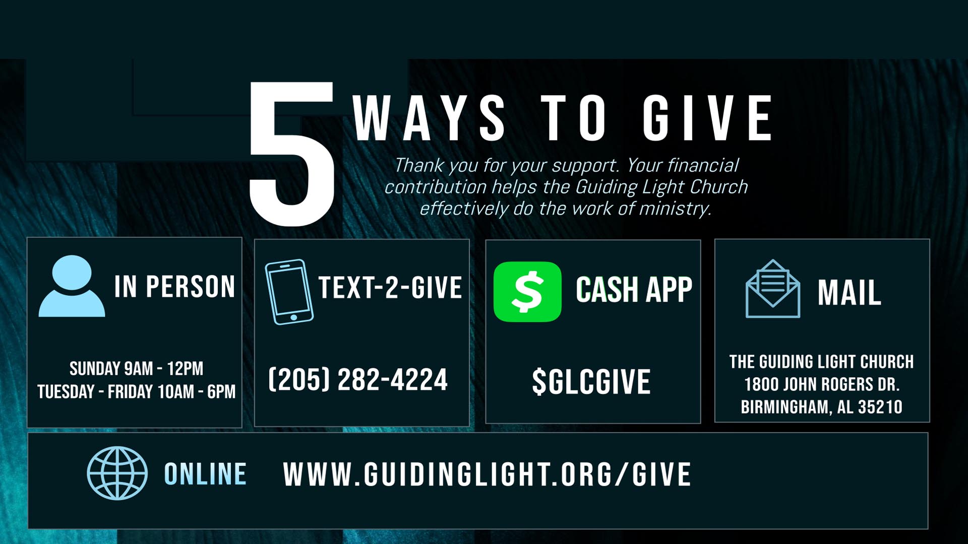 Guiding Light Church – Give